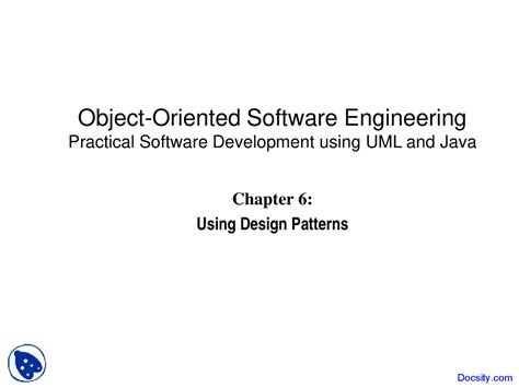 Using Design Patterns In Object Oriented Software Engineering Slides Banking And Finance Docsity