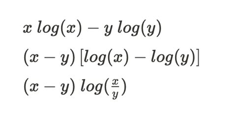 are these steps correct simplify x log x y log y x y log x y