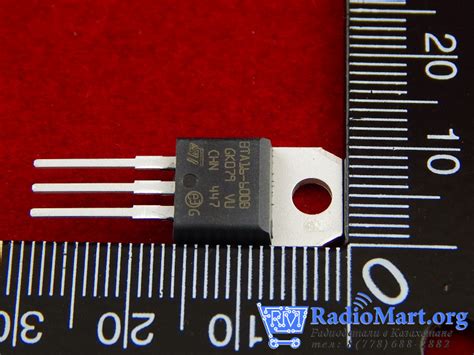 Симистор BTA16-600B, 16А, 600В - RadioMart.kz - Робототехника и радиодетали