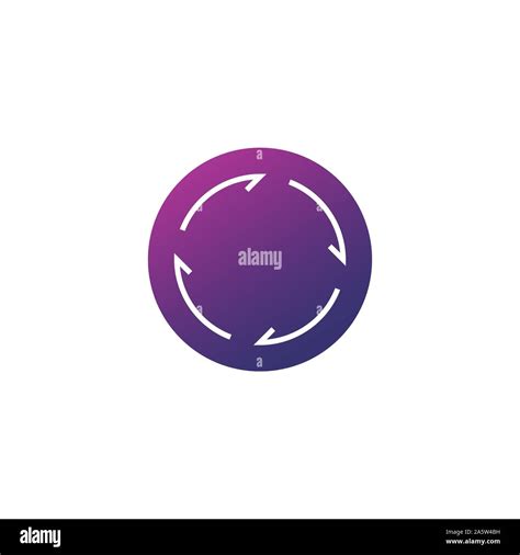 Abstract Linear Circle Arrow Icon Stock Vector Illustration Isolated On White Background Stock