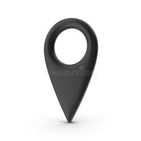 3d Black Map Pointer Location Map Icon Stock Illustration