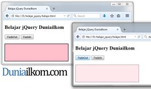 Cara Membuat Efek Fade Dengan JQuery Duniailkom