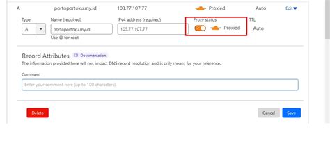 Mengubah Status DNS Domain Di CloudFlare Menjadi DNS Only