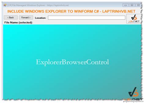 C H Ng D N Nh Ng Embed Windows Explorer V O Winform L M File Manager