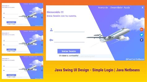 Java Swing Ui Design Simple Login Java Netbeans Youtube