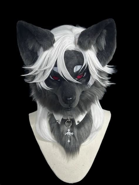 Black White Gothic Themed Full Partial Fursuit Furry Costume Set