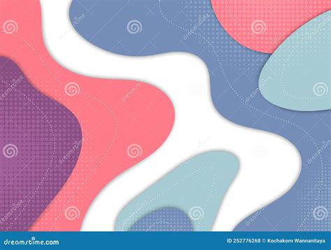 Abstract Fluid Doodle Colors Template Design Decorative Style Overlapping Artwork Style With