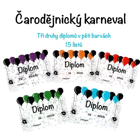 Diplomy čarodějnický Karneval Nezařazené K Předmětu Učiteléučitelům Cz