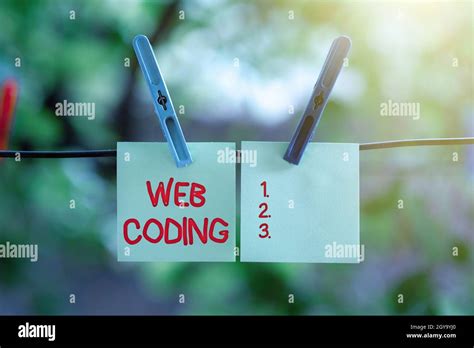 Inspiration Showing Sign Web Coding Business Concept A System Of