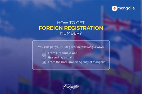 Гадаадын иргэнд бүртгэлийн дугаар буюу F регистр ийг гадаадын иргэний Монгол Улсын хилээр