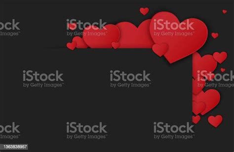 발렌타인 데이 배너 템플릿 메시지를위한 빈 공간이있는 사랑의 마음과 검은 판 개념에 대한 스톡 벡터 아트 및 기타 이미지 개념 건설 프레임 검은색 Istock