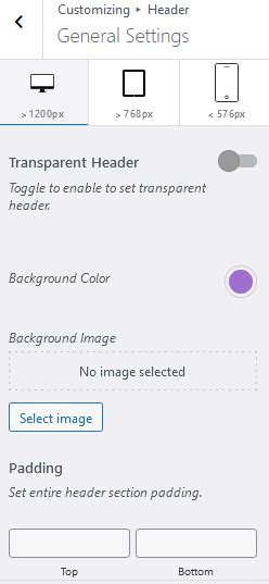 Header General Settings Docs Suit Blog