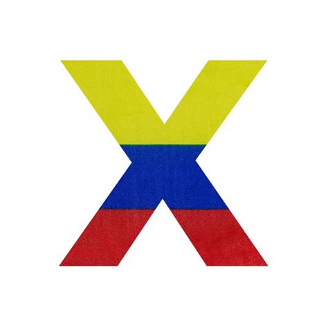 Letra Del Alfabeto Colores Bandera Colombia — Foto De Stock 472469438