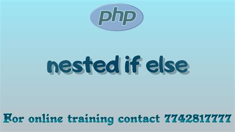 Nested If Else In Php Youtube