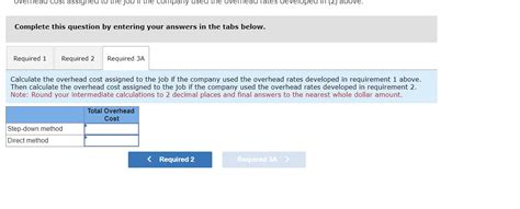 Solved Using The Step Down Method Allocate The Service