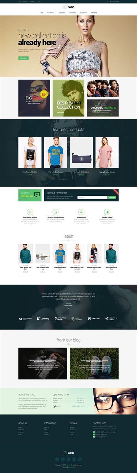Basic Multipurpose Woocommerce Theme Wordpress Themes Graphic