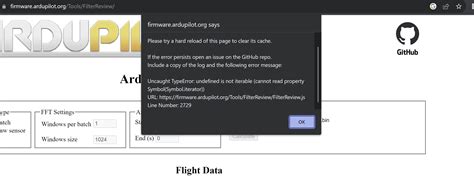 Fft Filter Tool Upload Issues Arducopter Ardupilot Discourse
