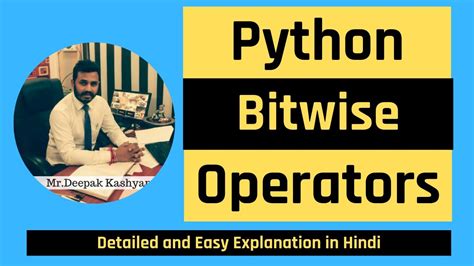 Bitwise Operators In Python Python Tutorial For Beginners In Hindi Excellence Technology
