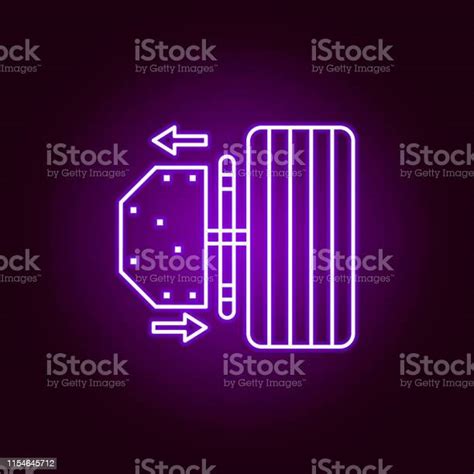 네온 스타일의 자동차 부품 개요 아이콘입니다 네온 스타일 아이콘에 자동차 수리 그림의 요소입니다 기호와 기호는 웹 로고 모바일