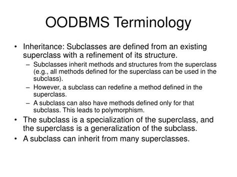PPT OODBMS And ORDBMS PowerPoint Presentation ID