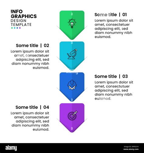 Infographic Template With Icons And 4 Options Or Steps Vertical Line Can Be Used For Workflow