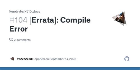 Errata Compile Error Issue Kendryte K Docs GitHub