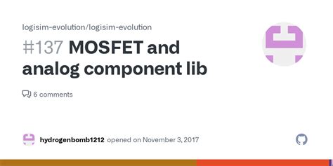 Mosfet And Analog Component Lib · Issue 137 · Logisim Evolution