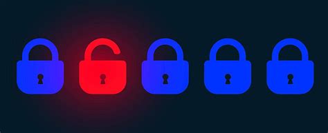 Red Background With Lock Abstract Technology With Binary Code Vector