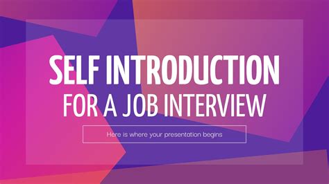 Self Introduction For Interview