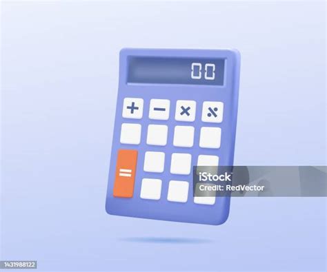 3d 계산기 아이콘 벡터 렌더링 일러스트레이션 재무 관리 예산 및 수입 사업 돈 수학 장치 계산기에 대한 스톡 벡터 아트 및 기타 이미지 Istock