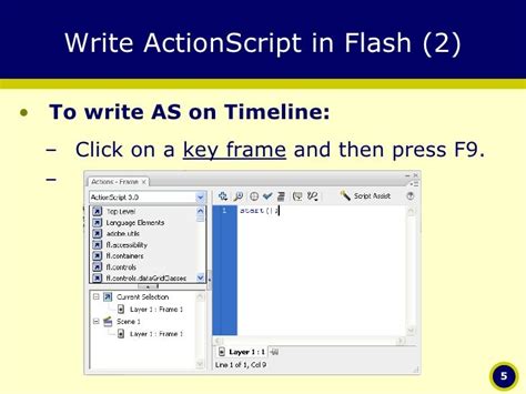 actionscript 3 session 2 getting started flash ide