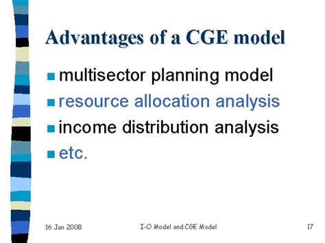 Inputoutput Model And Computable General Equilibrium Model Saipin