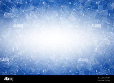 Geometric Dark Blue Polygonal Background Molecule And Communication Connected Lines With Dots