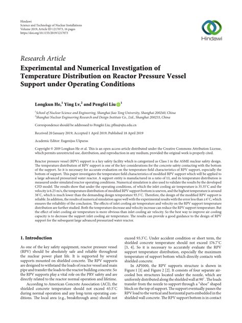 Pdf Experimental And Numerical Investigation Of Temperature