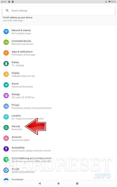 Virus Scan TCL Tab L How To HardReset Info
