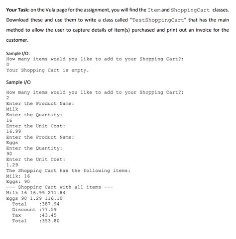 Solved Class Item An Item Object Represents A Product Being Chegg Com
