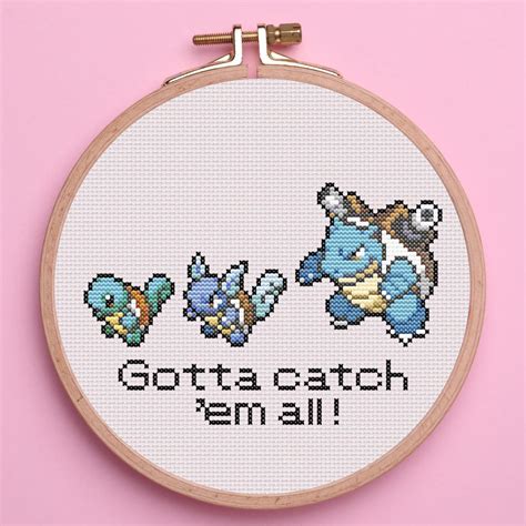Squirtle Evolution Cross Stitch Pattern Geeky Cross Stitch Pattern 8