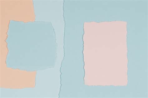 찢어진 종이 질감 콜라주 배경 그런지 찢어진 파스텔 종이 조각 에게 밝은 파란색과 분홍색 종이 배경 0명에 대한 스톡 사진 및 기타 이미지 Istock