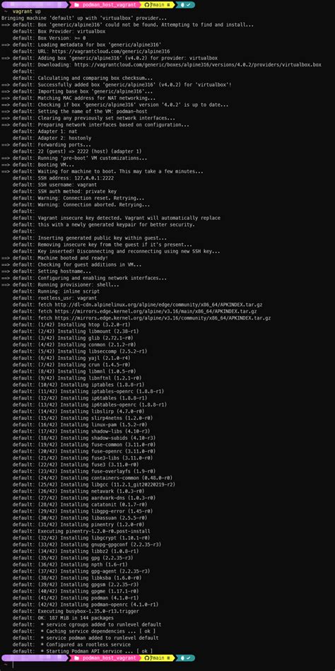 Podman Remote Container Host Setup Via Vagrant Virtualbox Use Podman