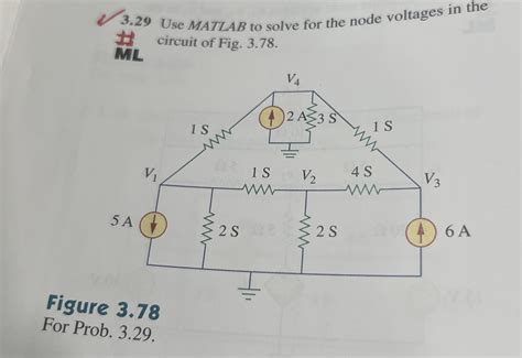 Solved 329 ﻿use Matlab To Solve For The Node Voltages In