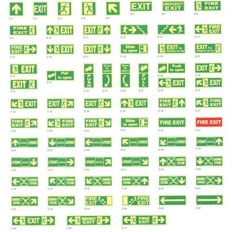 Fire Exit Signages Mandatory Safety Nitglow Many Types Of Signages FIRE EXIT SIGNS FOR