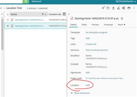 Forms Location Metadata Save To Repository Laserfiche Answers