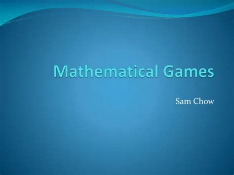 Ppt The Big List Of Board Games That Inspire Mathematical Thinking