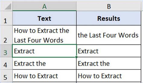 How To Extract The Last Four Words ExcelNotes