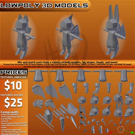 Open For Commissions Lowpoly 3d Models — Weasyl