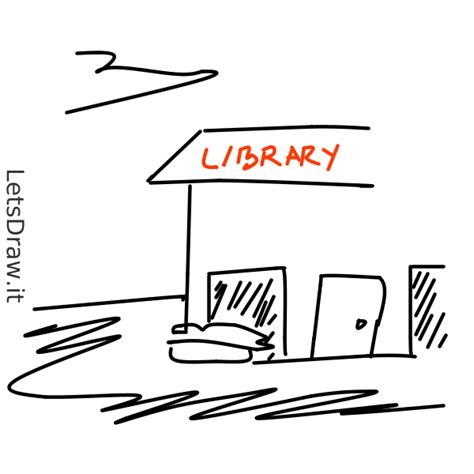How To Draw Library Letsdrawit