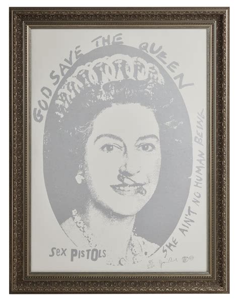 Jamie Reid Sex Pistols God Save The Queen Silver Signed Limited