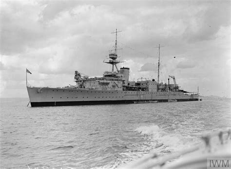 Port Bow View Of The V Class Destroyer Hms Vindictive Alongside At