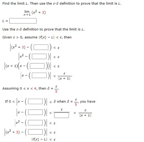 solved find the limit l then use the ε−δ definition to