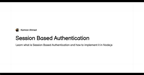 Session Based Authentication Roadmapsh